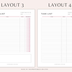 Task List Printable, Task Tracker & Organizer, Printable Planner ...