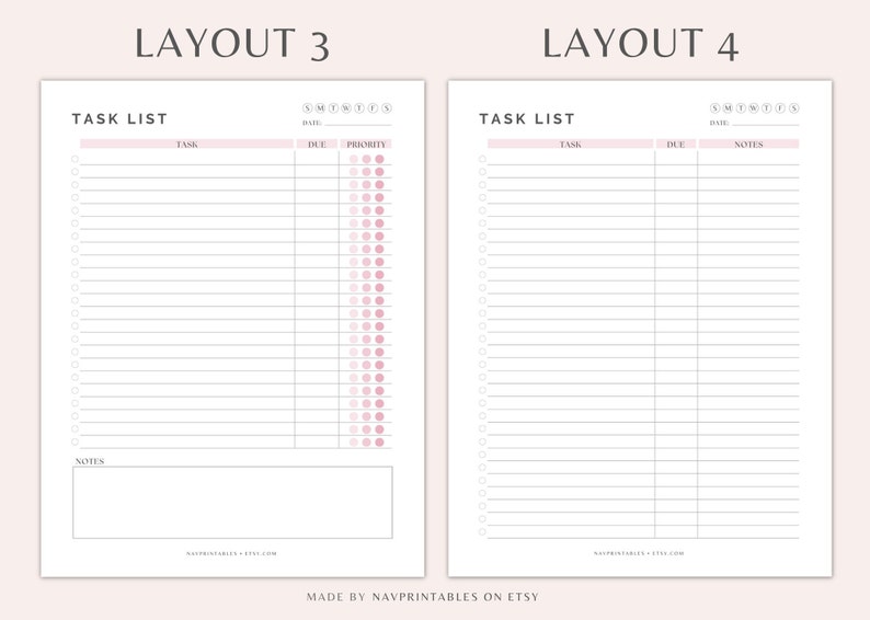 Task List Printable Task Tracker & Organizer Printable - Etsy