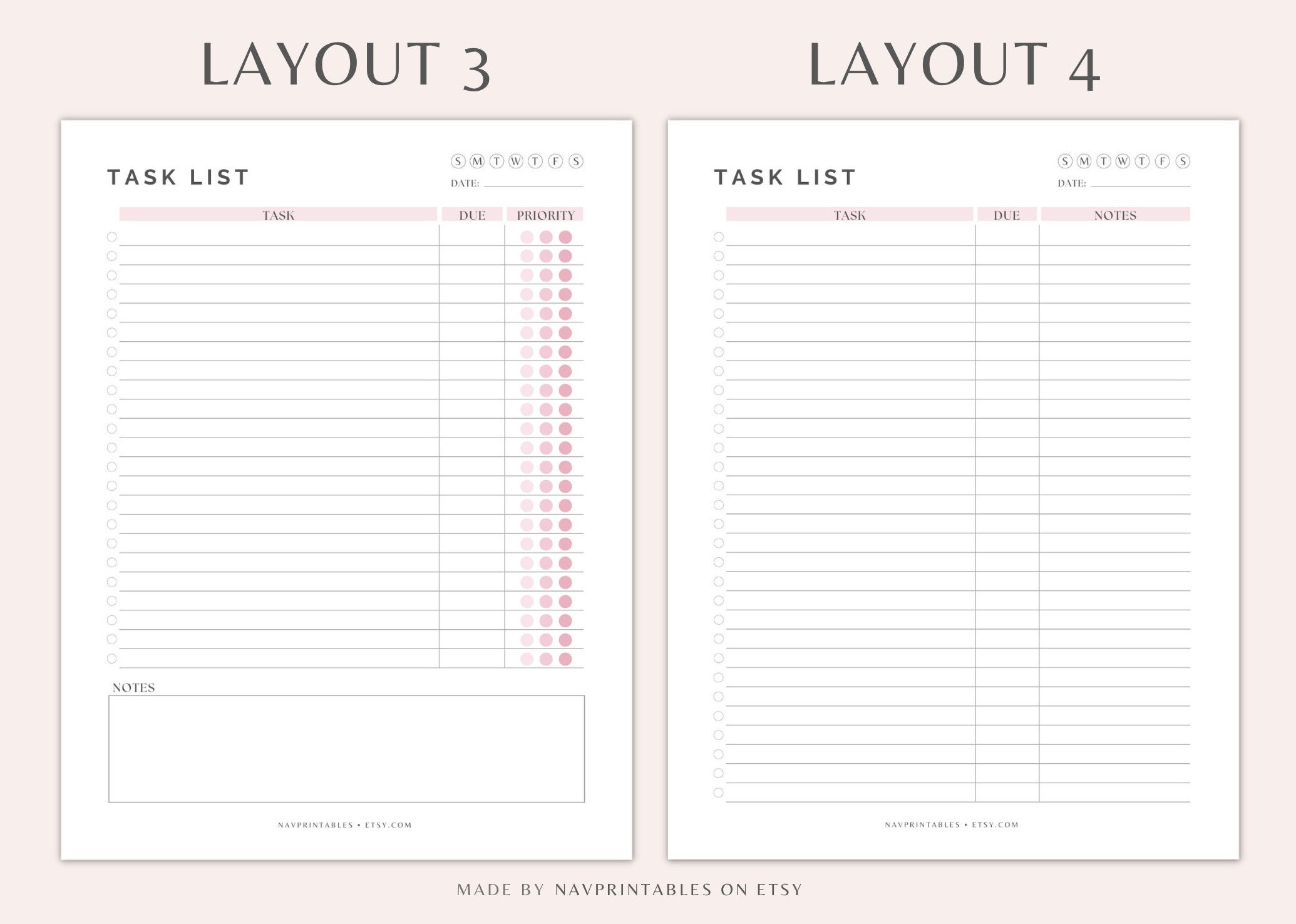 Task List Printable Task Tracker & Organizer Printable - Etsy