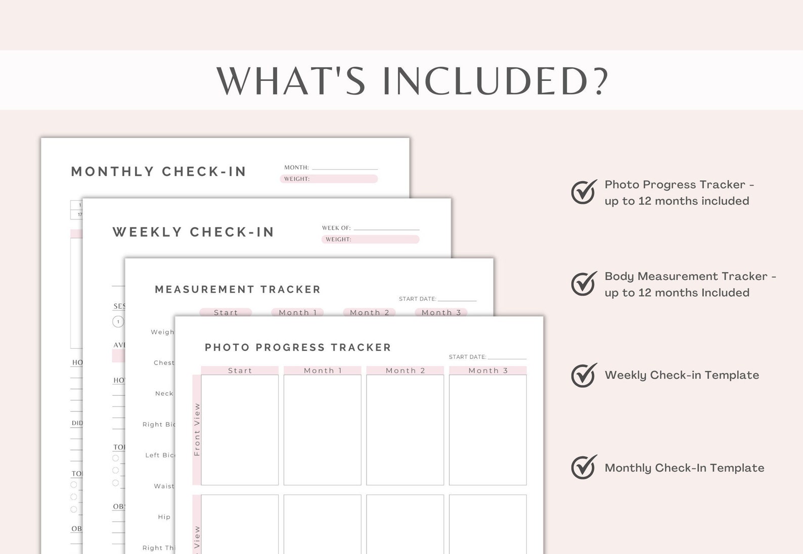 Fitness Progress Tracker Printable Fitness Journal - Etsy Canada