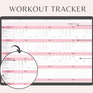 Workout Tracker Spreadsheet | Google Sheets | Fitness Journal | Weight ...