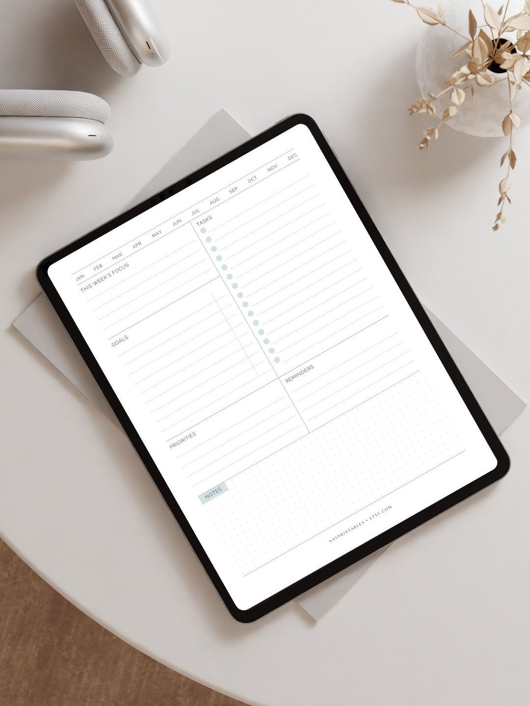 Weekly Planner | Planner Printable | WO2P | Week at a Glance, Weekly ...