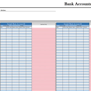 Bank Account Manager - Income and Expense Tracker W/ Downloadable PDF ...