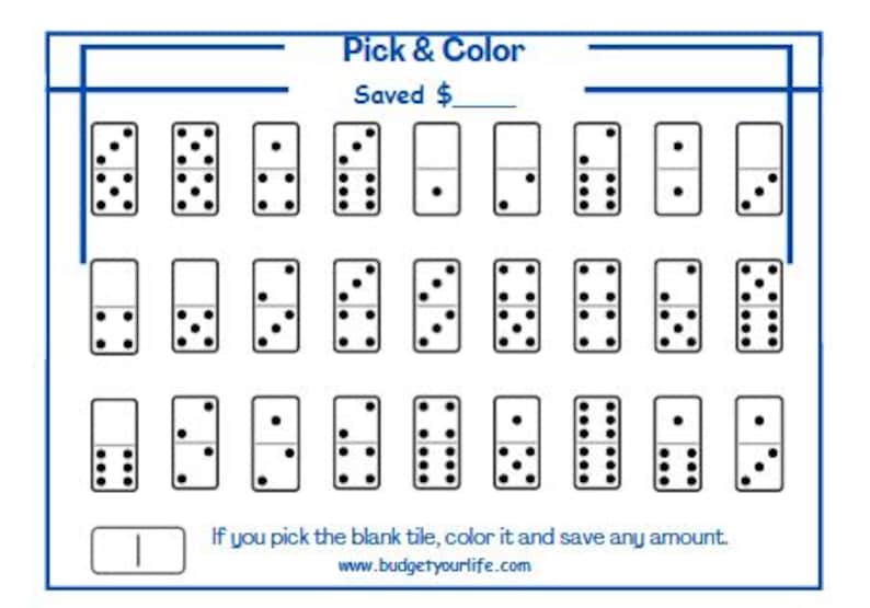 Pick and Color Dominoes Game - Etsy