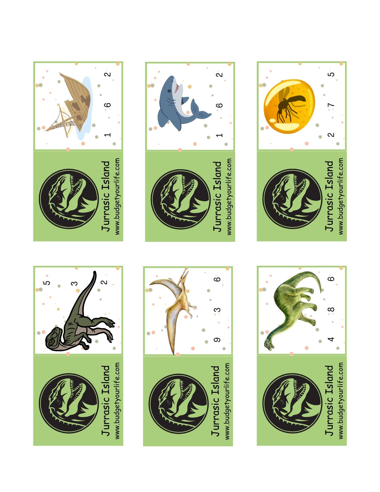 Jurassic Island Savings Game - Etsy