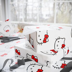 Hello Kitty Wrapping Paper Roll, Birthday Gift Wrap, Hello Kitty Gift ...