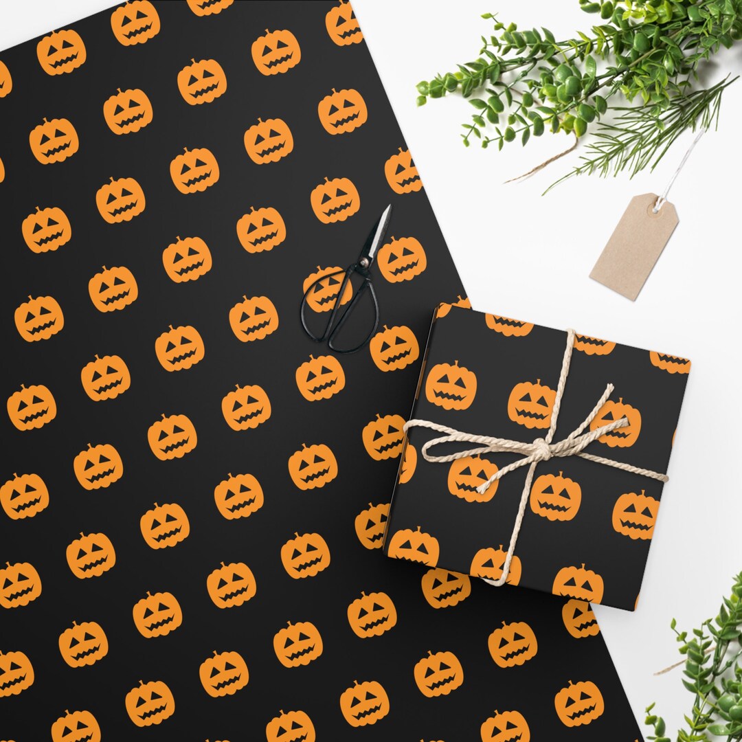 Halloween Wrapping Paper Spooky Halloween Gift Wrap - Etsy