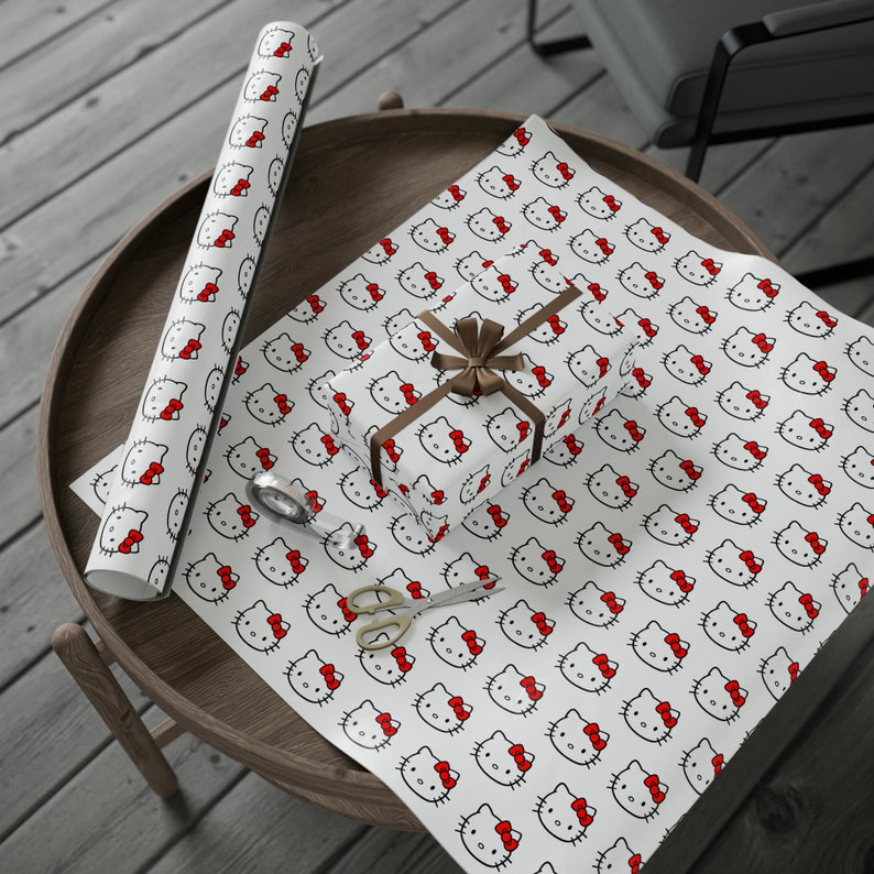Hello Kitty Wrapping Paper Roll, Birthday Gift Wrap, Hello Kitty Gift ...
