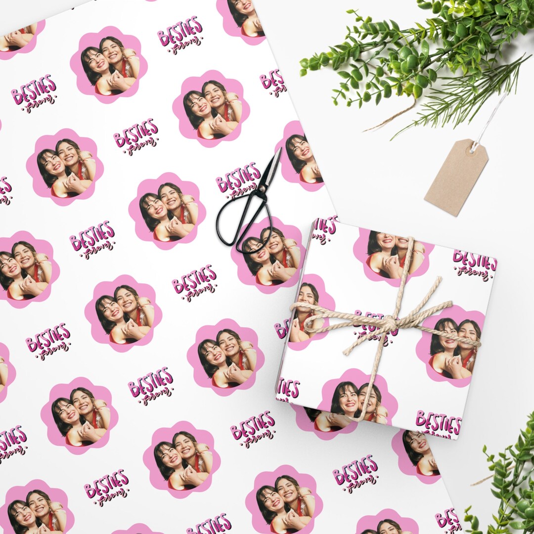 Custom Besties Photo Wrapping Paper, Besties Forever Gift Wrap ...