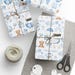 Baby Shower Gift Wrap, Baby Blue Gift Wrap, Baby Stars Gift Wrap ...
