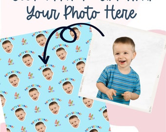Personalized Boy Blue Birthday Wrapping Paper Birthday Gift - Etsy