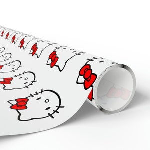 Hello Kitty Wrapping Paper Roll, Birthday Gift Wrap, Hello Kitty Gift ...