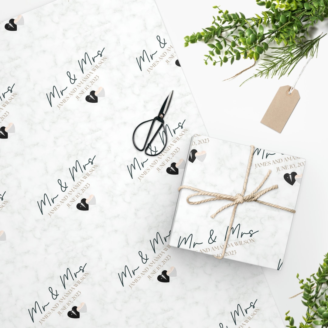 Personalized Wedding Gift Wrap Wedding Wrapping Paper Bride - Etsy