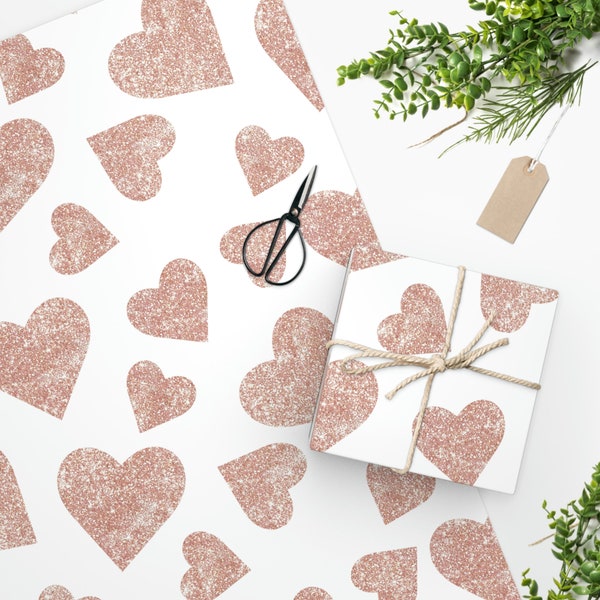 Hearts Wrapping Paper - Etsy