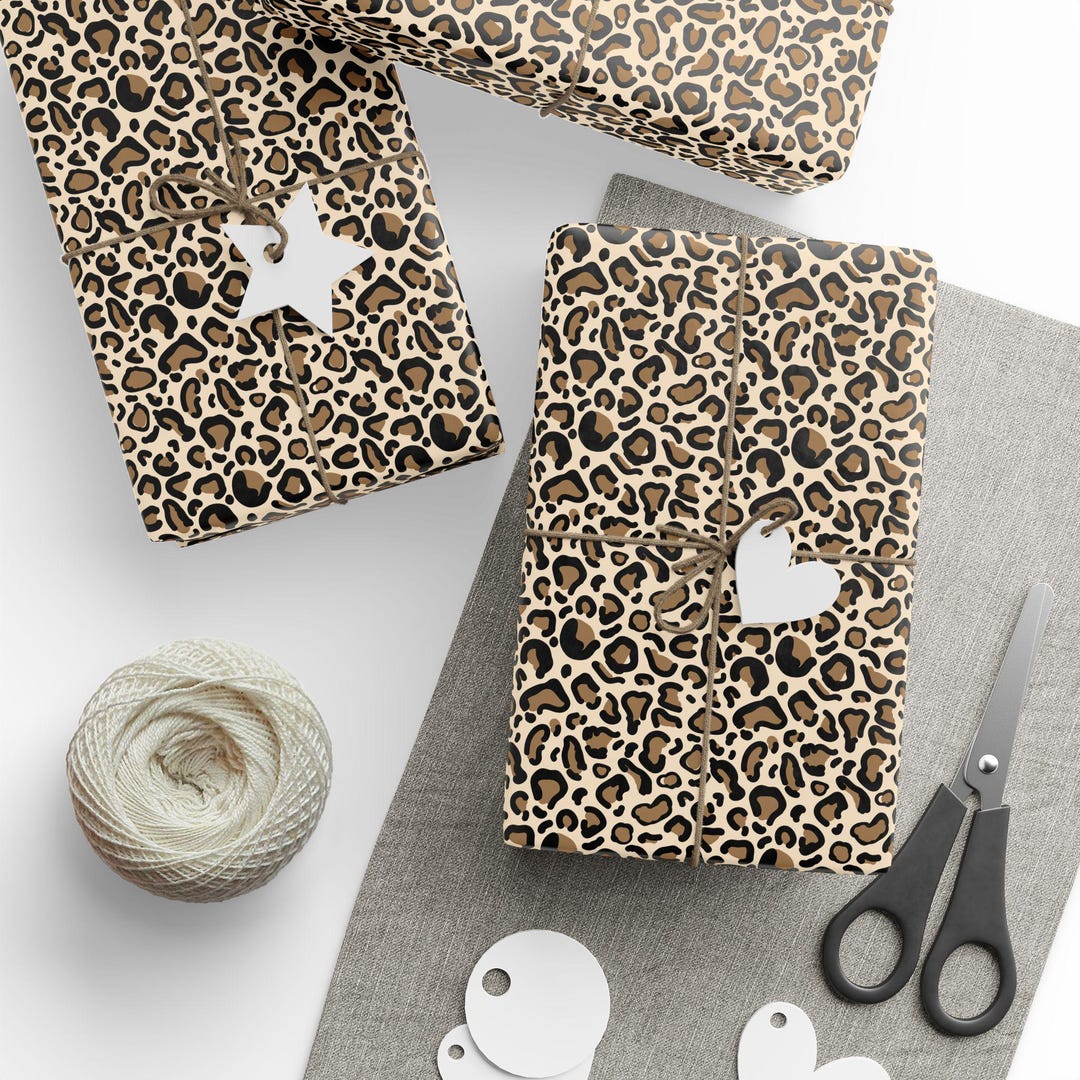 Animal Print Wrapping Paper, Cheetah Print Gift Wrap, Animal Lovers ...