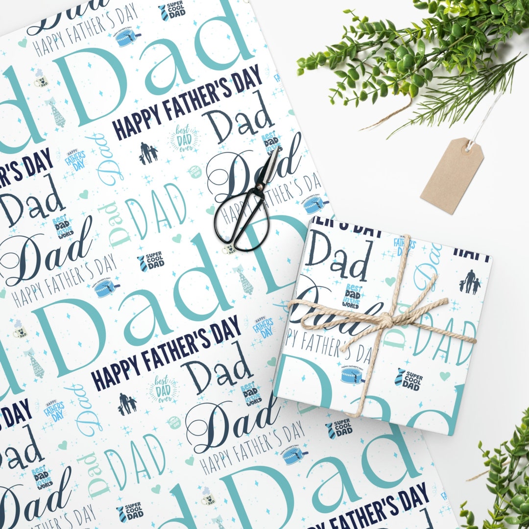 Father's Day Personalized Wrapping Paper, Custom Gift Wrap, Dad Gift ...