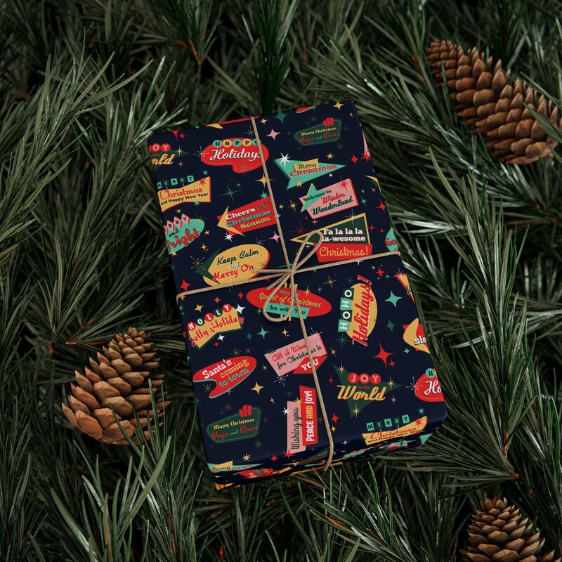 Retro Wrapping Paper - Etsy
