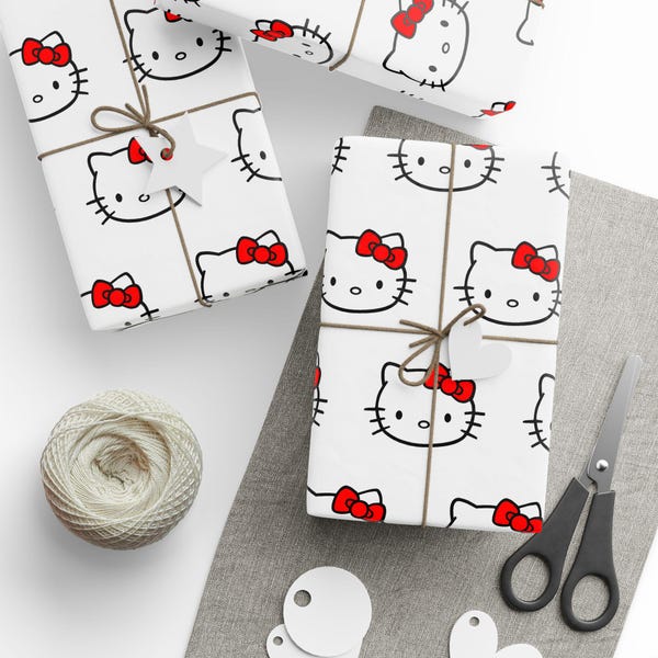 Hello Kittys Wrapping Paper - Etsy