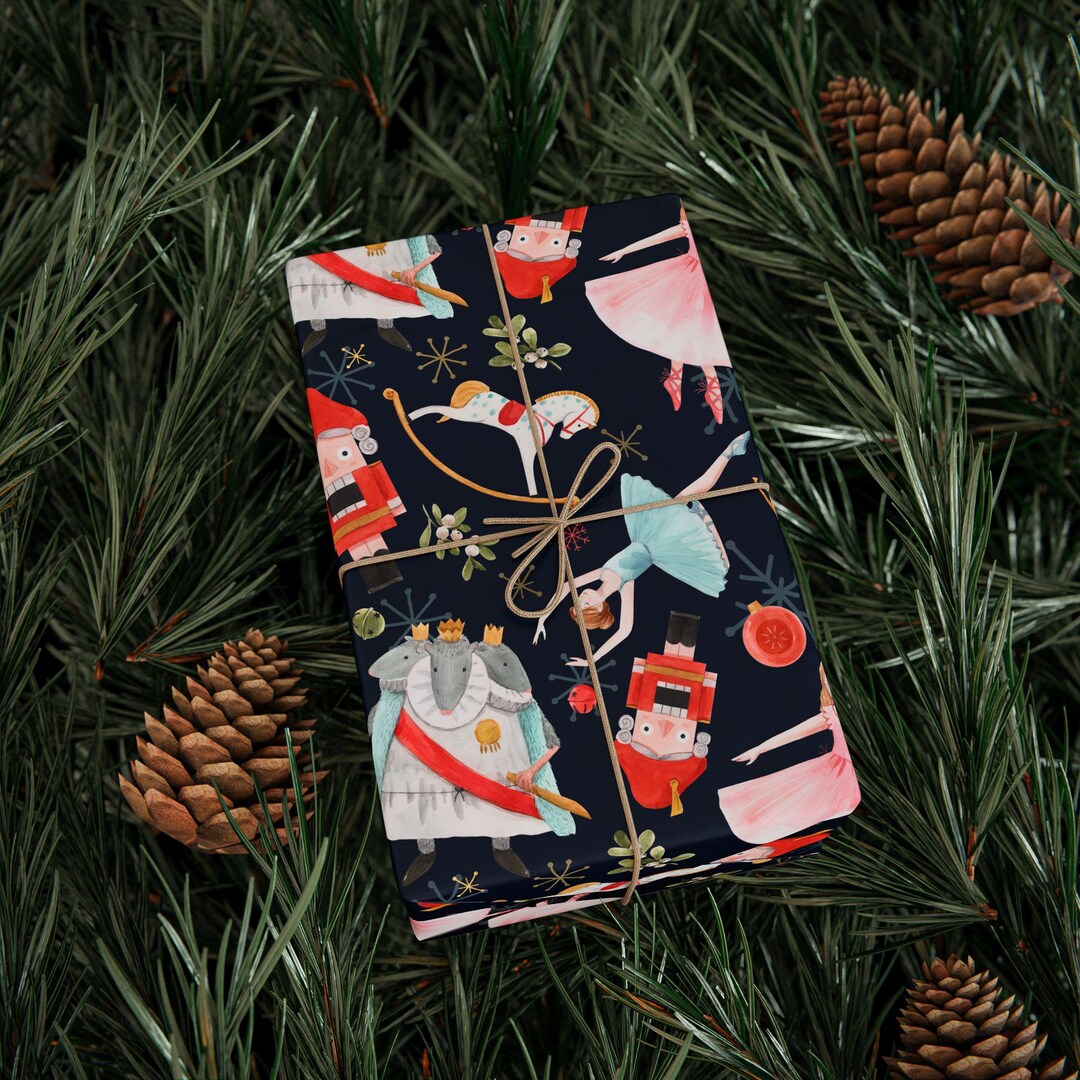 Nutcracker Ballet Wrapping Paper Roll, Nutcracker Gift Wrap, Christmas ...