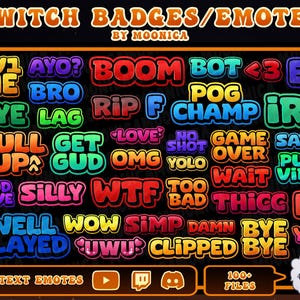75 Text Emotes | Twitch Text Emotes | Discord Hype Emote | Stream Sub ...