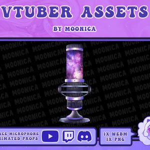 Animated Space Microphone | Vtuber Stream Assets - Etsy