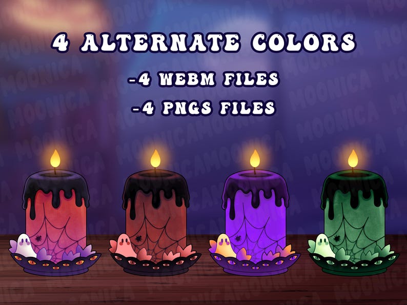 Animated Stream Vtuber Decor | Halloween Ghost Candles - Etsy