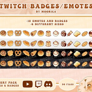 Bakery Bread Aesthetic Badges for Twitch/discord/youtube | Sub Badges ...