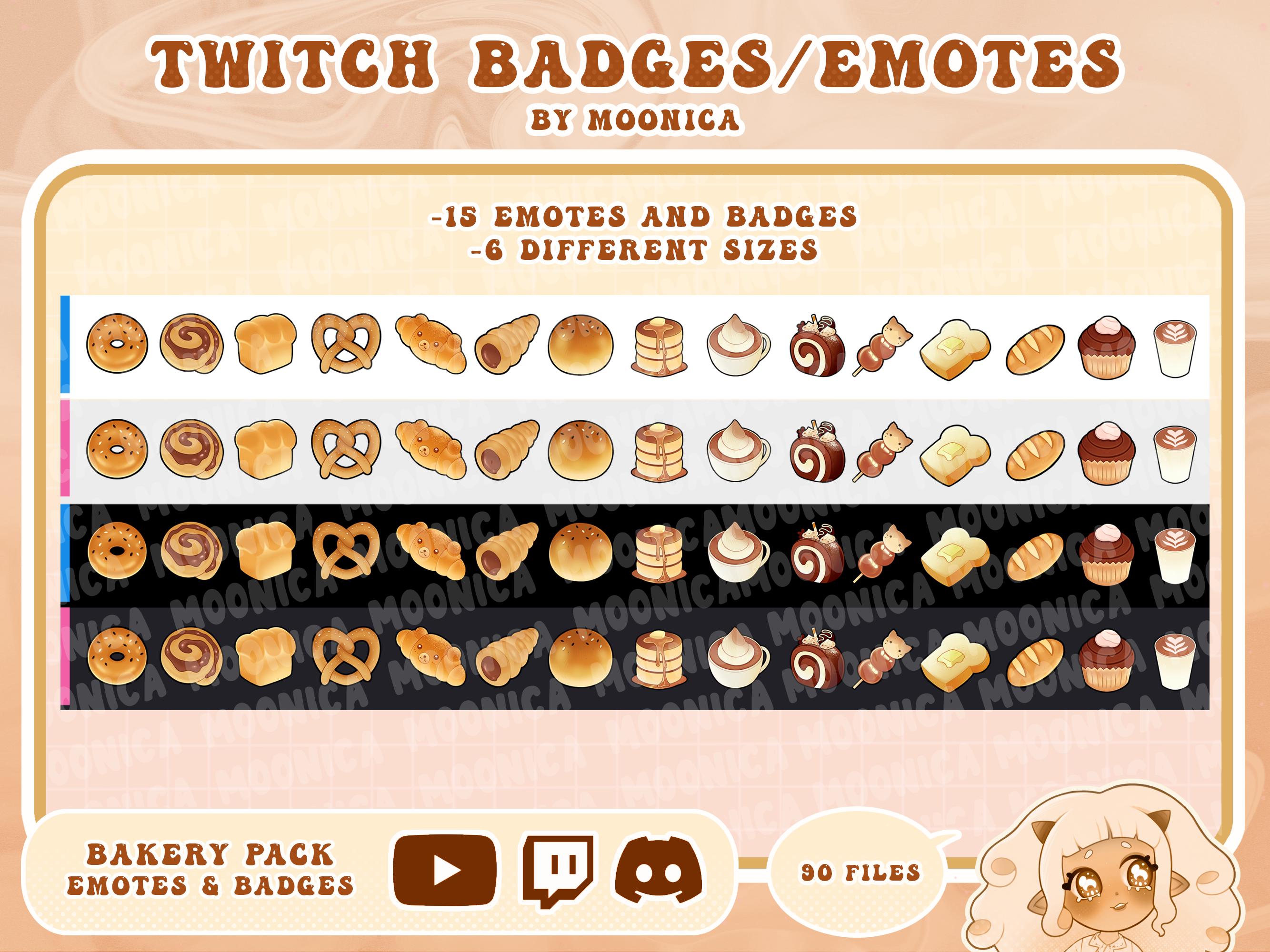 Bakery Bread Aesthetic Badges for Twitch/discord/youtube | Sub Badges ...