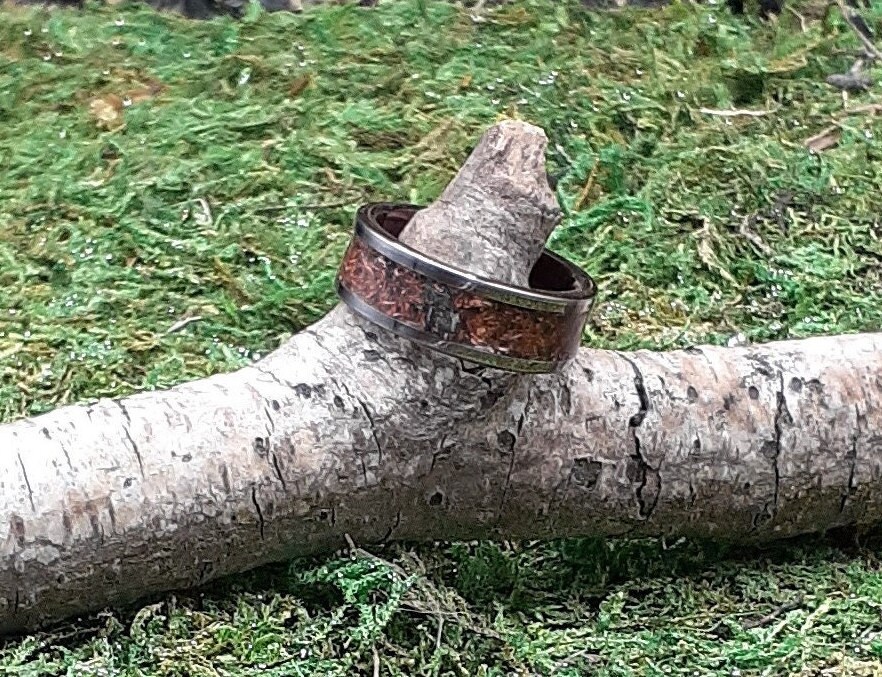 Meteorite and Copper Ring - Etsy