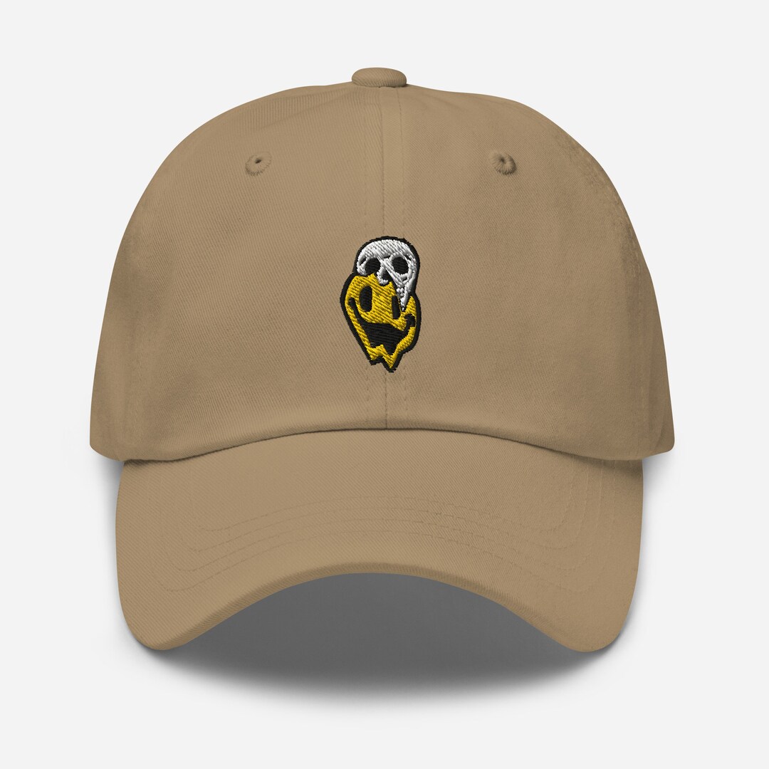 Smiley Face Melting, Embroidered Dad Cap - Etsy