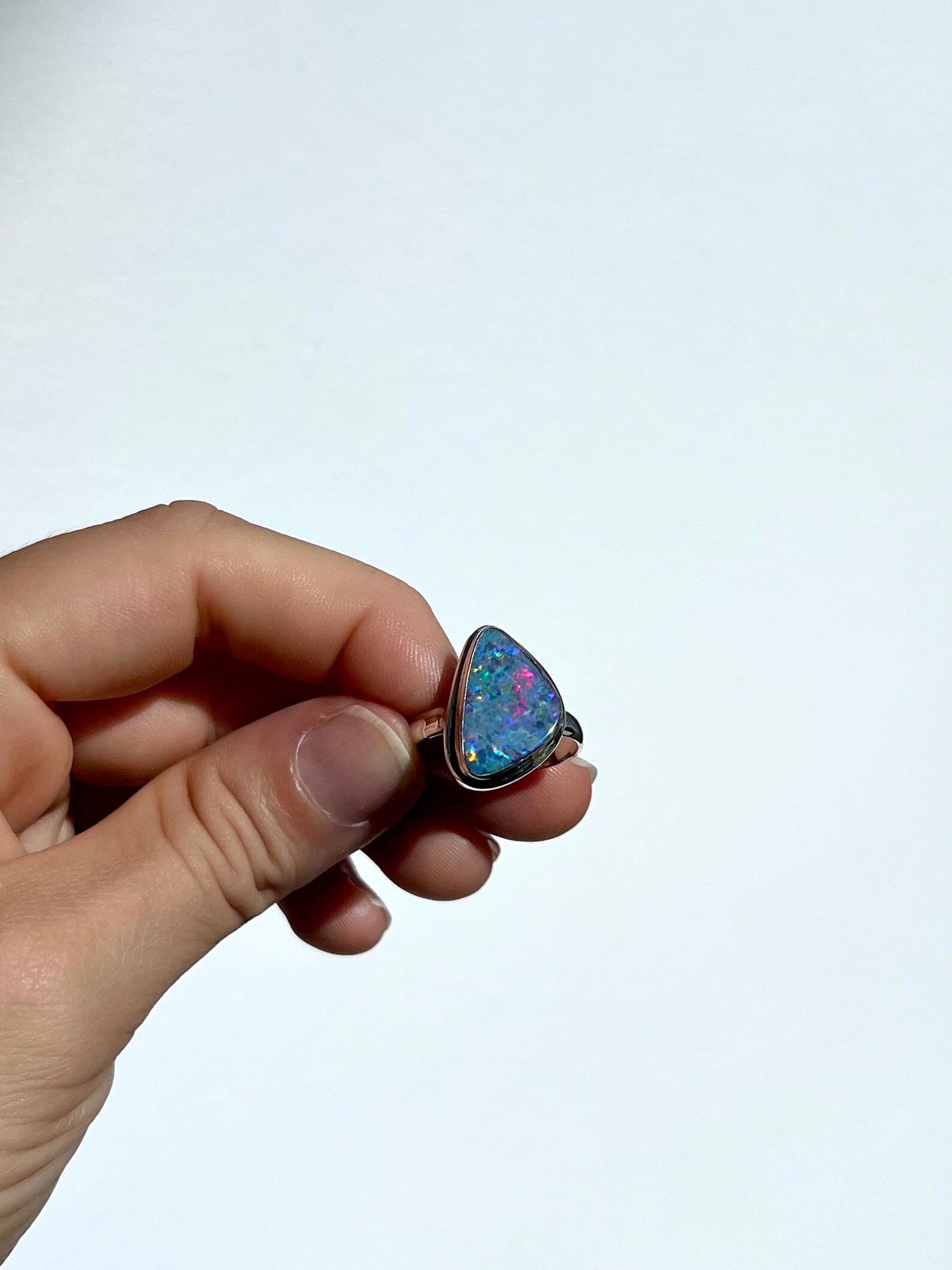 Australian Opal Ring 10 | OPLR16 - Handmade & Genuine Gemstone ...