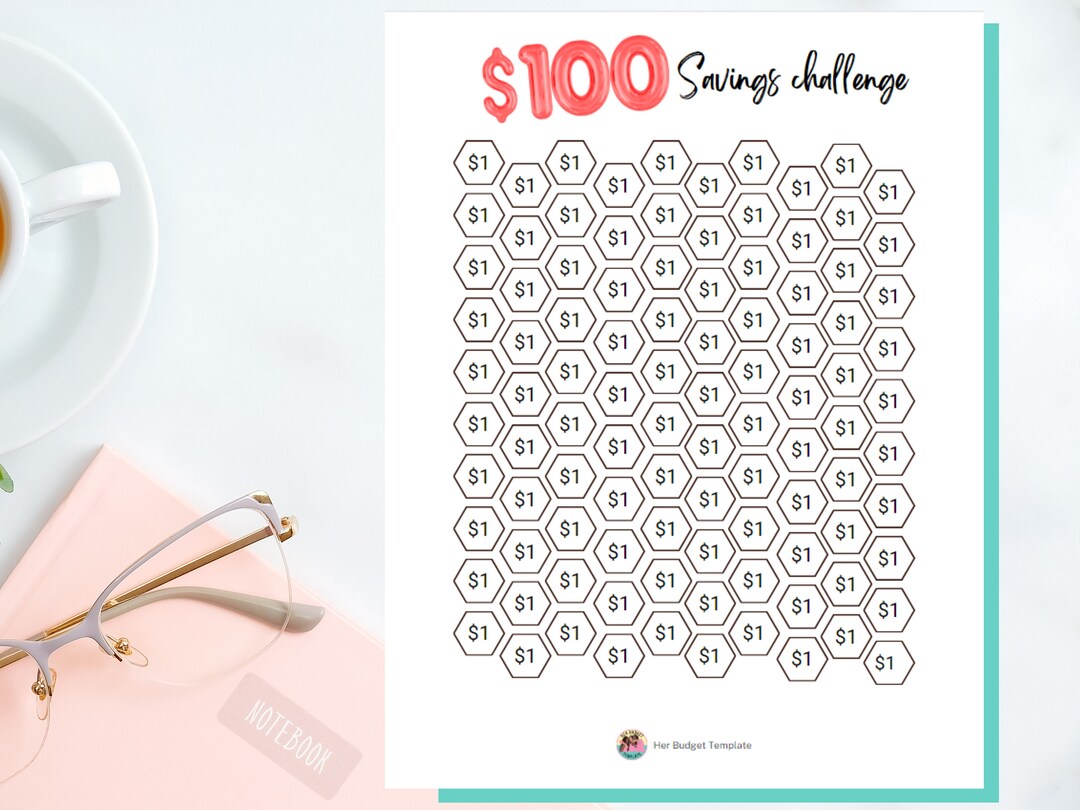 100 Savings Challenge Money Saving Challenge Saving - Etsy