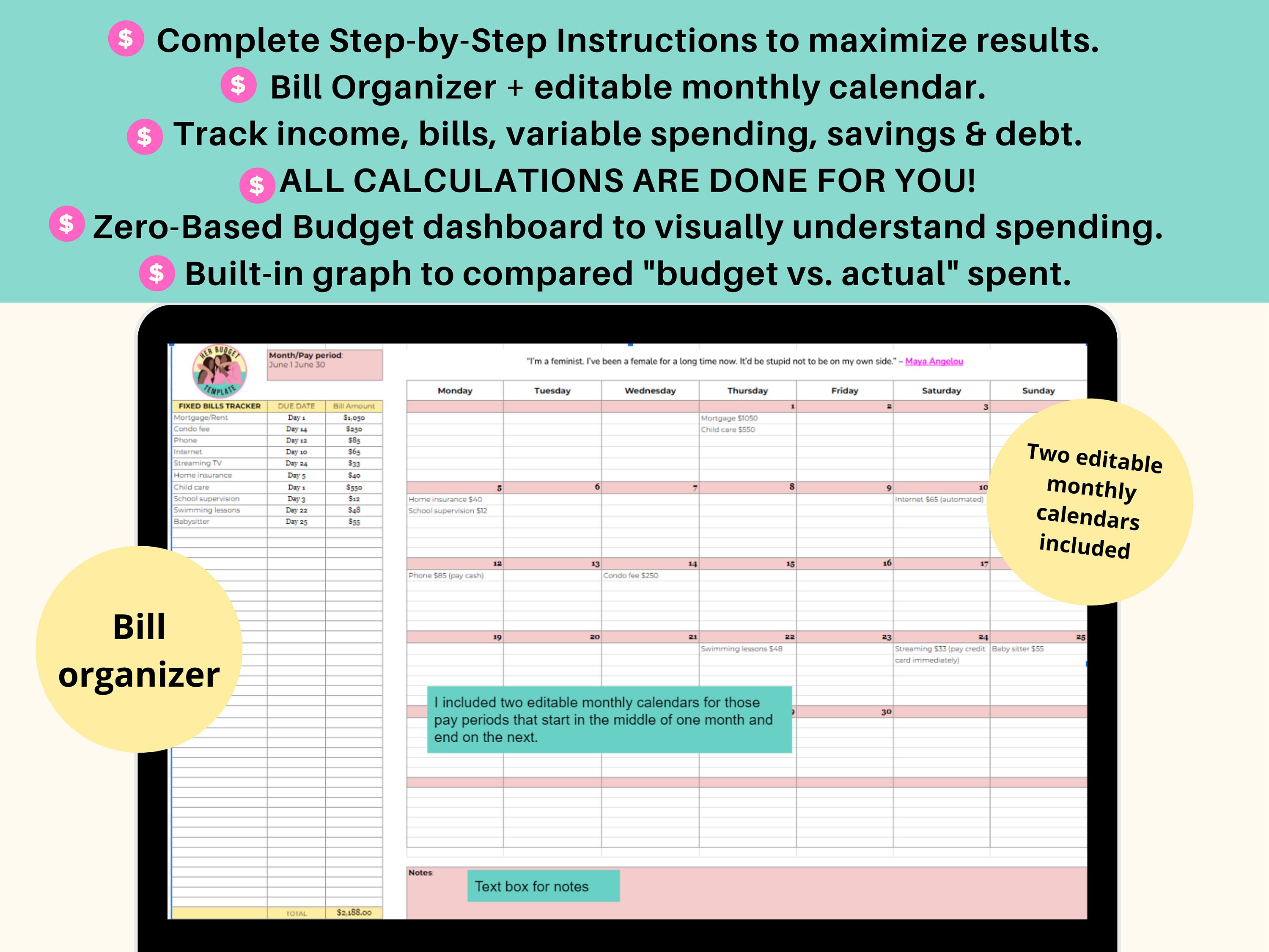 Paycheck Zero Based Budget Google Sheet, Zero-based Budget Planner ...