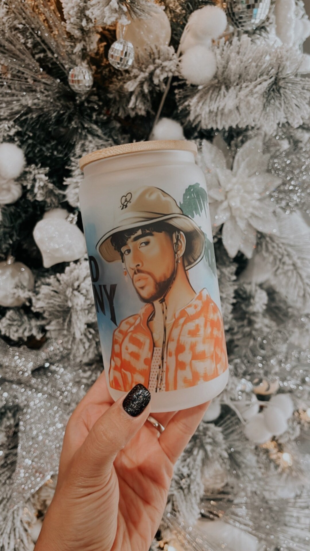 16oz Benito Glass Cup, Bad Bunny Cup, Bad Bunny, Beer Can Cup, Coffee Cup - Etsy