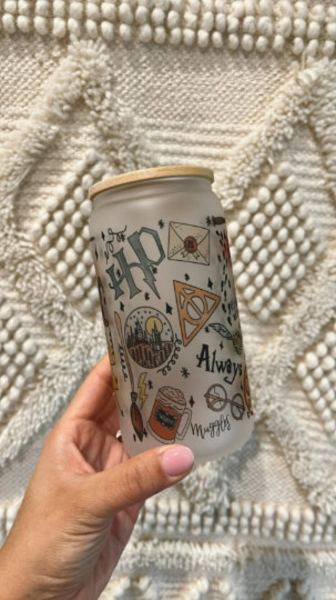 HP Glass Can, 9 3/4 Glass Can, Wizards, Wizard Glass, Glass Beer Can ...