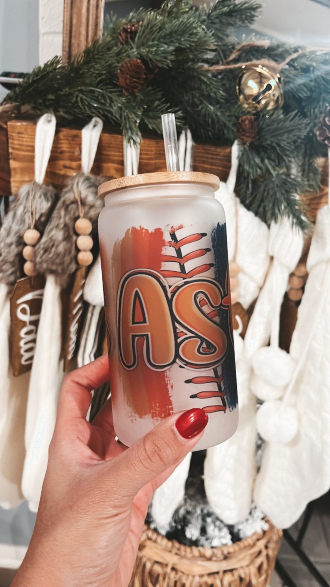 16oz Houston Astros Cup Houston Astros Glass Cup Astros Cup - Etsy