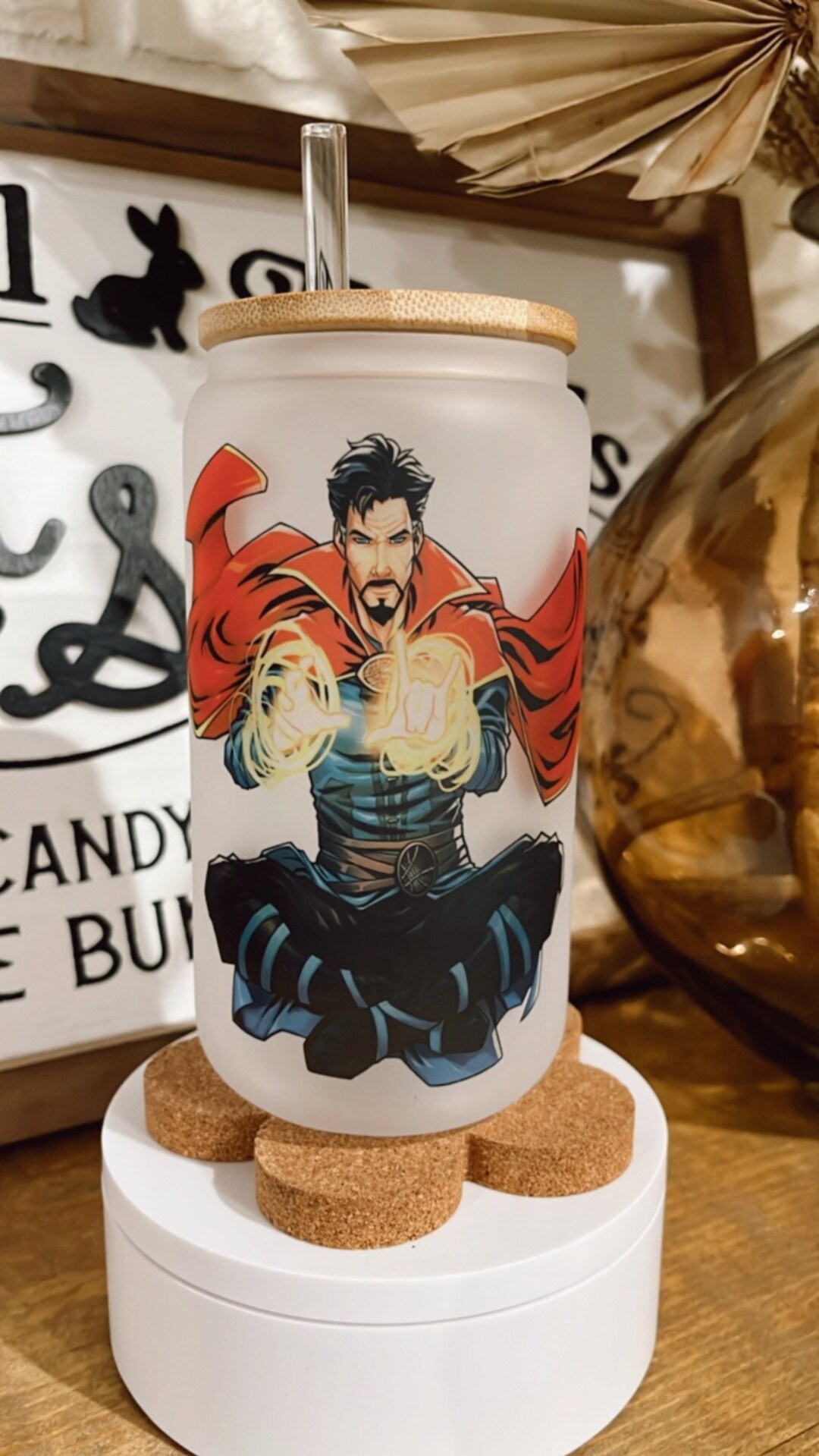 16oz Dr. Strange Glass Cup, Dr. Strange Beer Can Glass Cup, Marvel ...