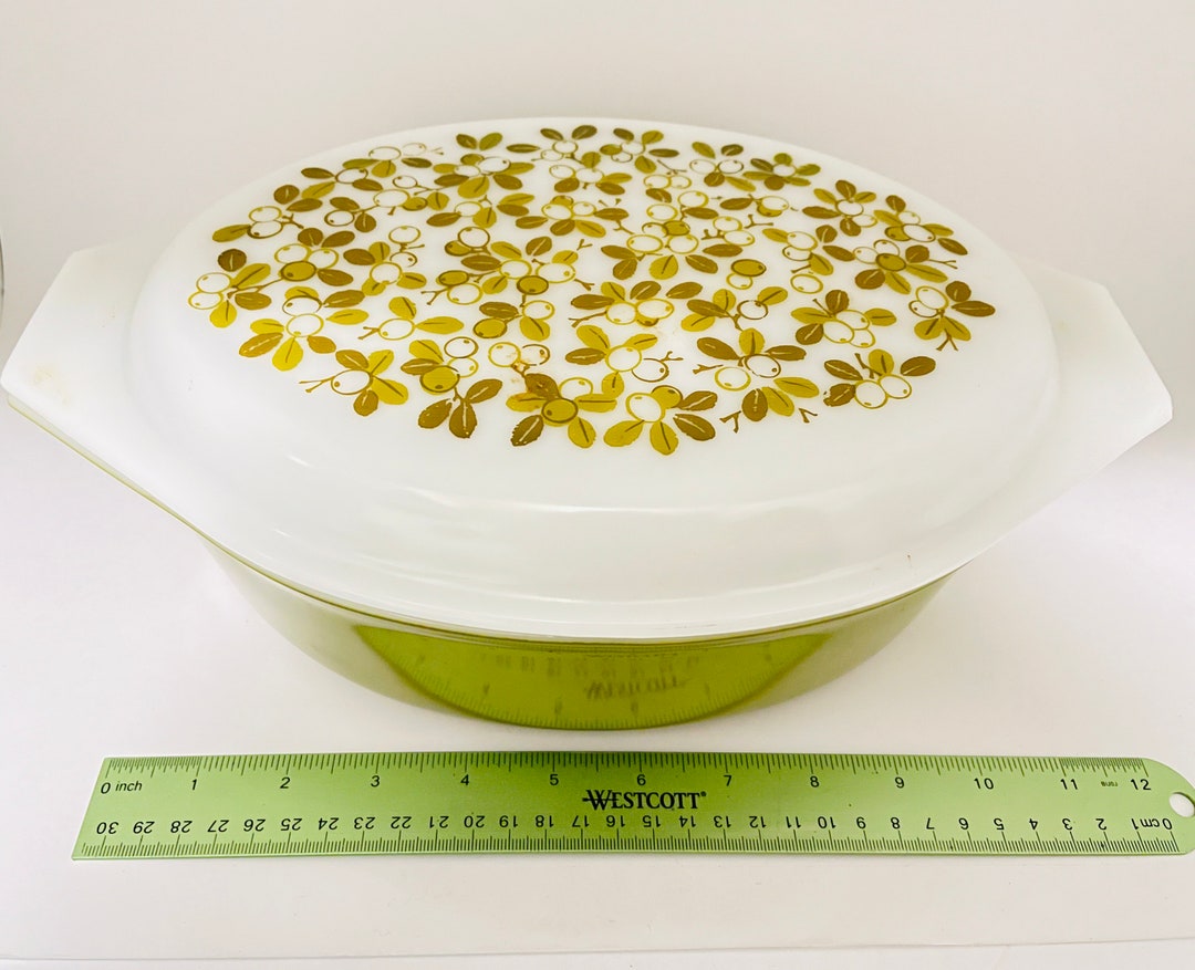 Vintage Pyrex Verde Olive 045 2.5 Quart Casserole, Olive Pattern ...