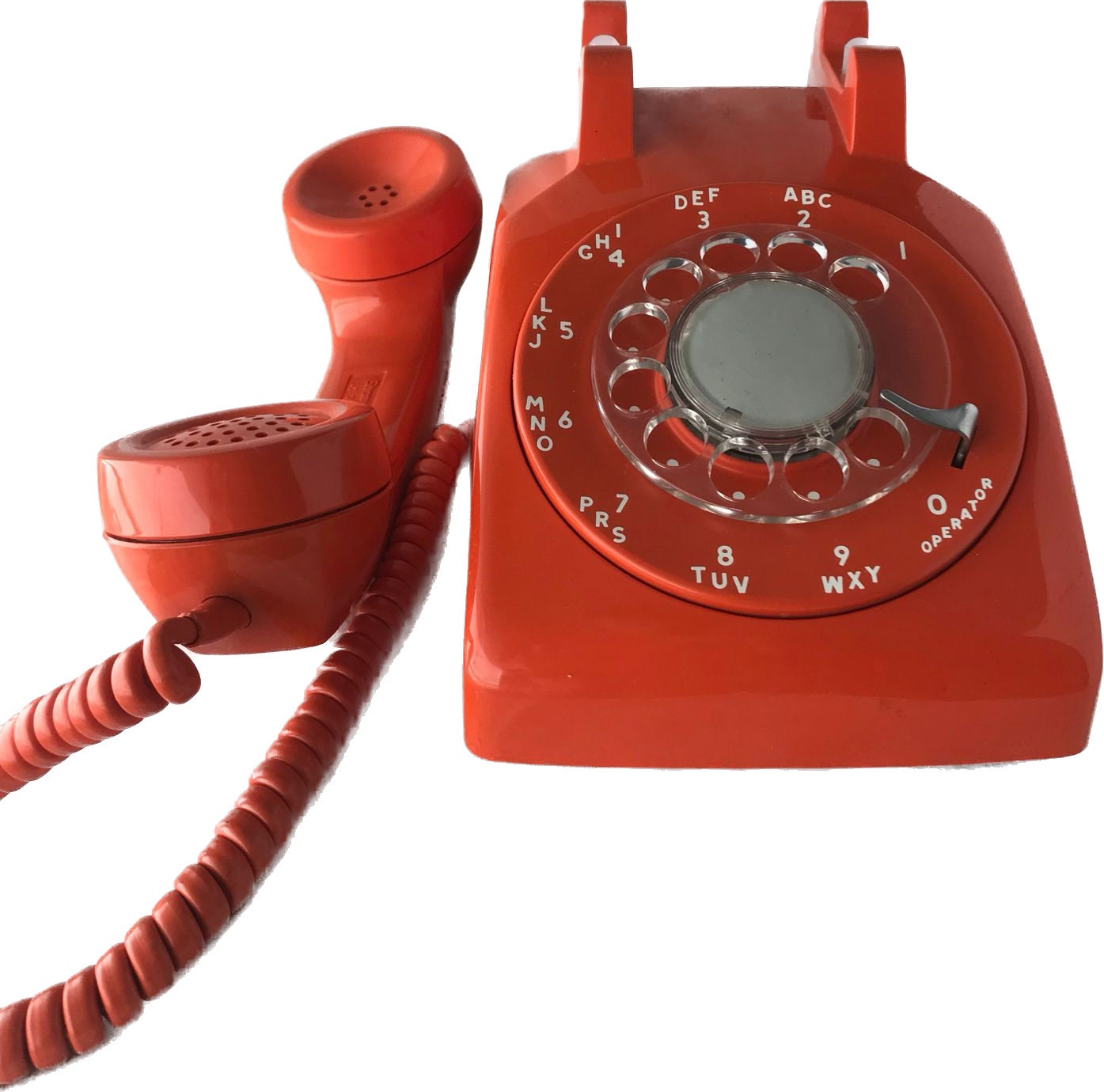 Rare Orange Rotary Dial Desk Phone Model 500 - Etsy