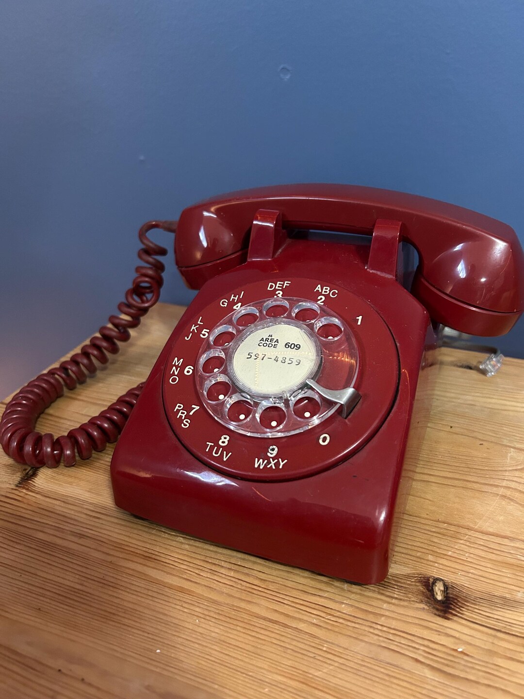 Refurbished Red Rotary Dial Phone From 1975. Works Great, Dials, Rings ...