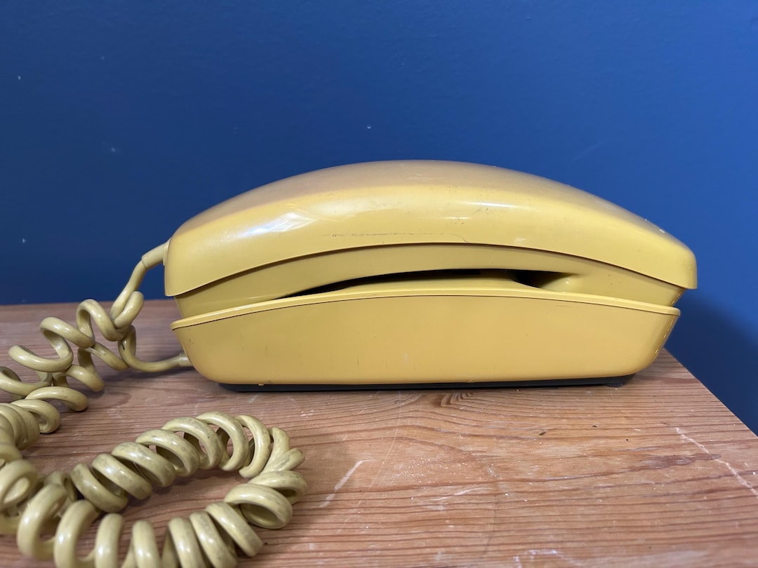Yellow Retro 1980s Rotary Dial Western Electric Trimline Phone - Etsy