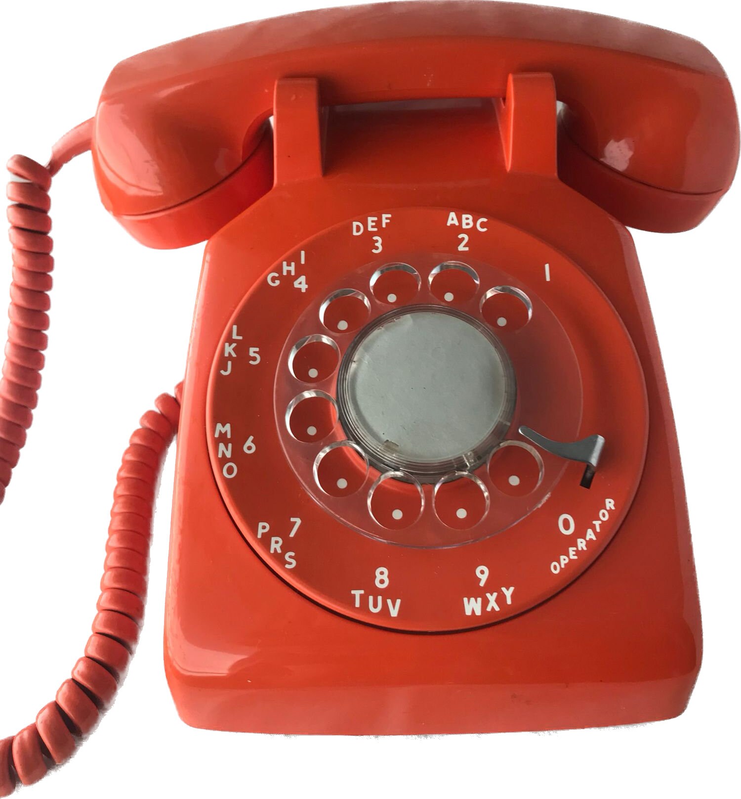 Rare Orange Rotary Dial Desk Phone Model 500 - Etsy