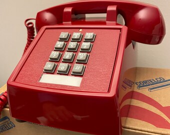 Vintage 1990s Red Push Button Phone Telephone - Etsy