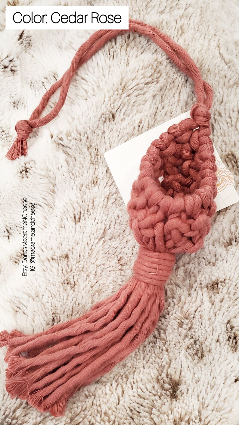 Mini Macrame Air Plant Hanger: Boho Decor Pod, Cotton Fiber - Etsy