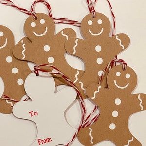 Gingerbread Man Gift Tags Christmas Gift Tags Set of 10 - Etsy