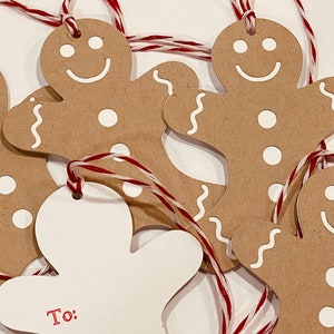 Gingerbread Man Gift Tags Christmas Gift Tags Set of 10 - Etsy