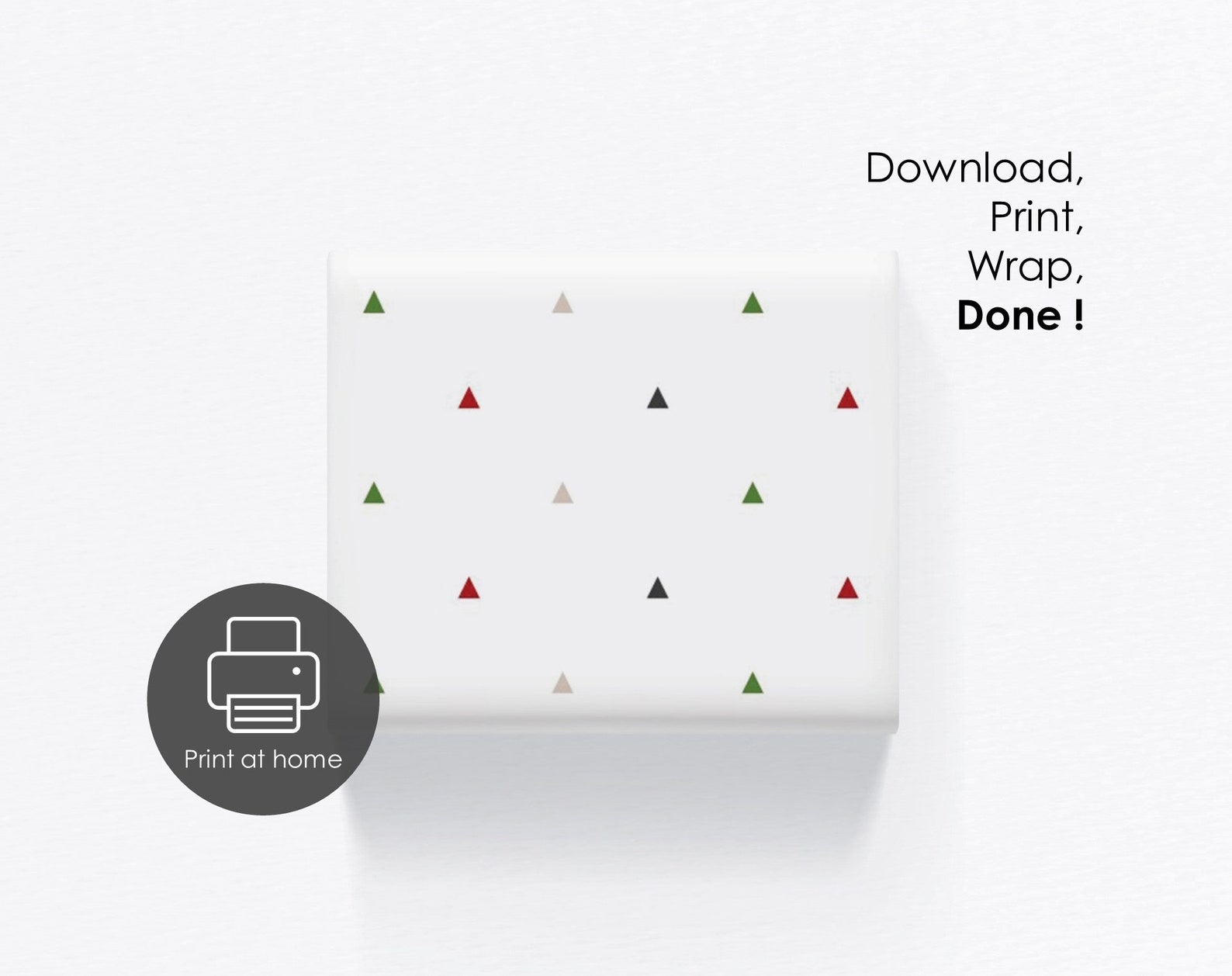 PRINTABLE Wrapping Paper, A4 Digital Format, Triangle Pattern - Etsy