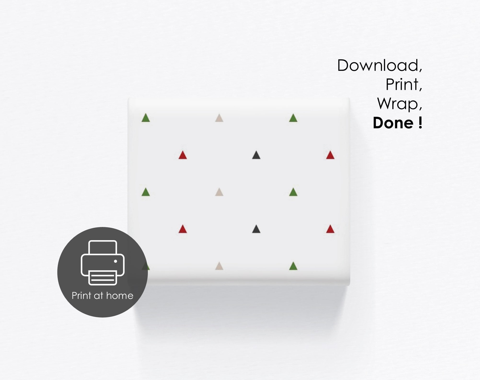PRINTABLE Wrapping Paper, A4 Digital Format, Triangle Pattern - Etsy
