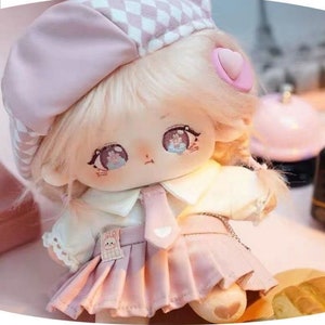 20cm Cotton Doll, Sweet Pink Hair Plush Doll, Flowers Inside the Eyes ...