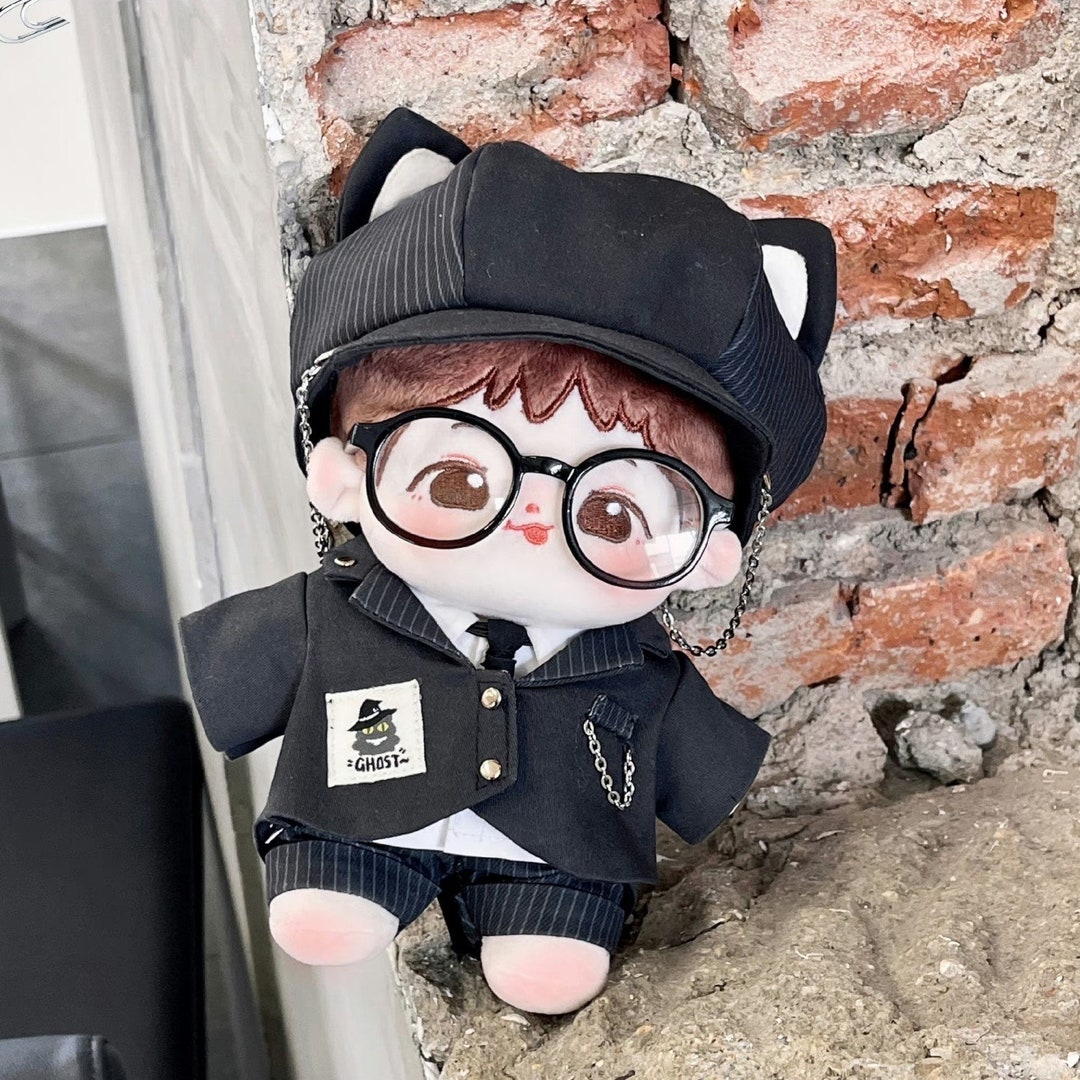 Black 20cm Plush Doll Clothes Cool Boy Cotton Doll Outfit - Etsy